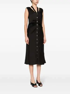 Pinko Ruched-detail Midi Dress
