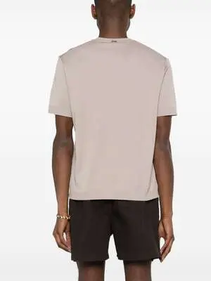 Herno Logo-plaque Cotton T-shirt - Brown