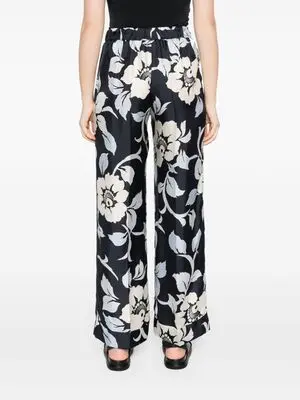 P.a.r.o.s.h Wide-leg Silk Trousers - Blue