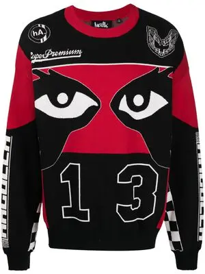 HACULLA. Graphic-print Jumper - Black