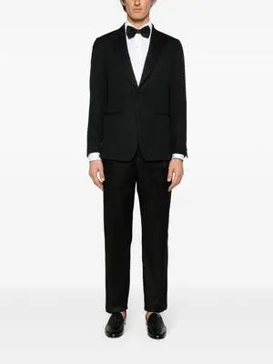 LARDINI Lurex-detail Single-breasted Blazer - Black