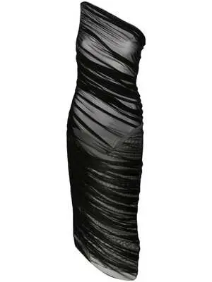 Norma Kamali Diana Asymmetric One-shoulder Gown - Black