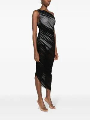 Norma Kamali Diana Asymmetric One-shoulder Gown - Black
