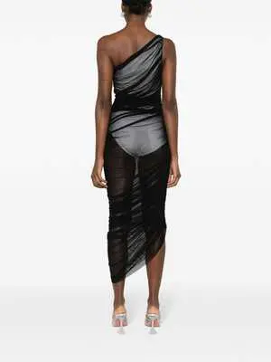 Norma Kamali Diana Asymmetric One-shoulder Gown - Black