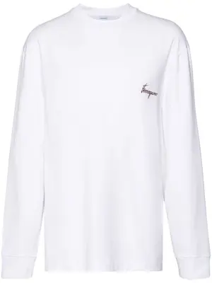 FERRAGAMO Botanical-print Long-sleeved T-shirt
