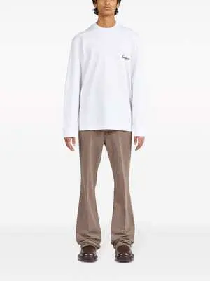 FERRAGAMO Botanical-print Long-sleeved T-shirt