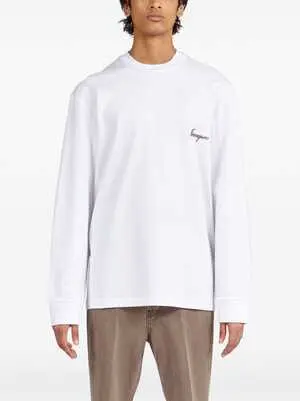 FERRAGAMO Botanical-print Long-sleeved T-shirt