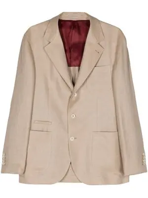 Brunello Cucinelli Linen Blend Single-breasted Blazer