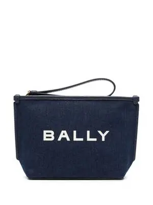 Bally Bar Canvas Clutch Bag
