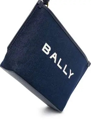Bally Bar Canvas Clutch Bag