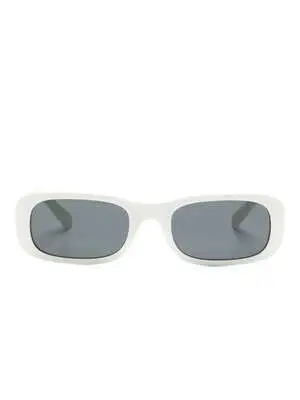 Miu Miu Glimpse Rectangle-frame Sunglasses - White
