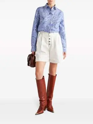 Etro Cotton Bermuda Shorts - White