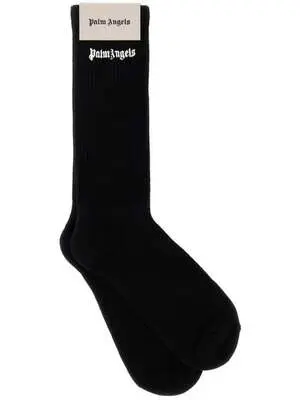 Palm Angels Logo Socks - Black