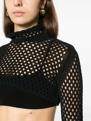 Moschino Perforated Crop Top