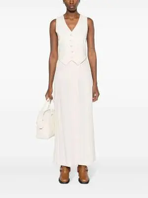 TOTEME Pleated Crepe Wrap Skirt
