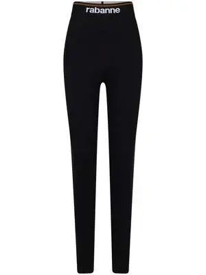 Rabanne Bodyline Logo-waistband Leggings - Black