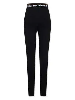 Rabanne Bodyline Logo-waistband Leggings - Black