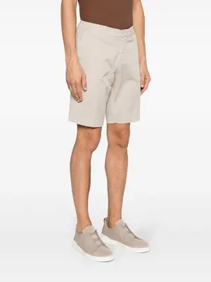 FAY Logo-patch Bermuda Shorts - Neutrals