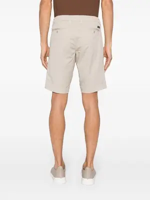 FAY Logo-patch Bermuda Shorts - Neutrals