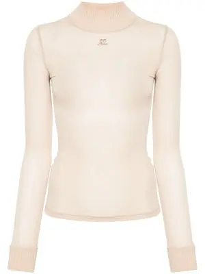 COURREGES Reedition Mesh Top - Neutrals