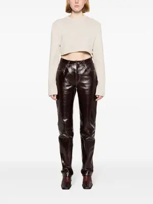 COURREGES Courrèges Logo-embroidered Cropped Jumper