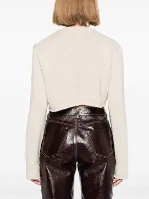 COURREGES Courrèges Logo-embroidered Cropped Jumper