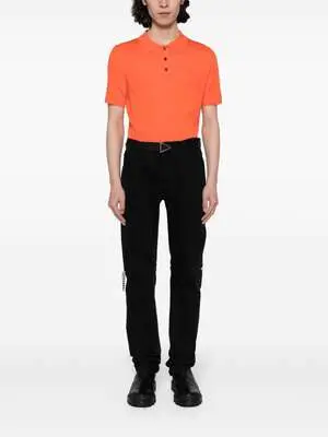 Dsquared2 Logo-embroidered Virgin Wool Polo Shirt - Orange