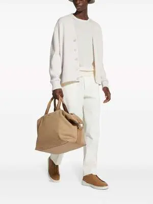 Zegna Pressed-crease Tailored Trousers - White