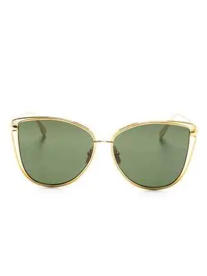 Linda Farrow Dinah Cat-eye Sunglasses - Gold