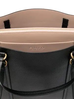 Pinko Love Birds Leather Tote