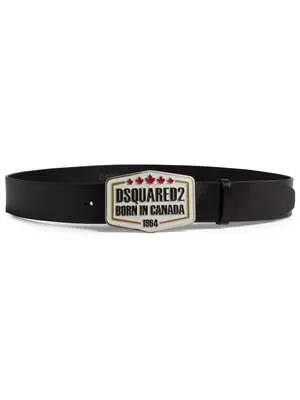 Dsquared2 Logo-buckle Leather Belt - Black