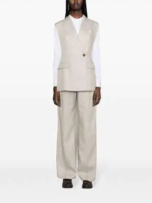 Brunello Cucinelli Metallic-threading Sleeveless Blazer