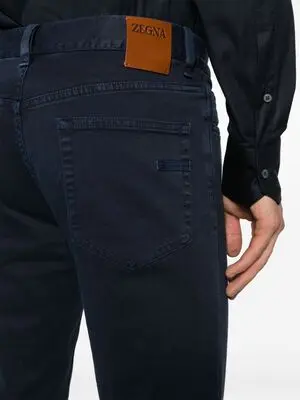 Zegna Logo Patch Mid-rise Jeans
