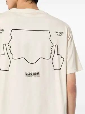 Gcds Slogan-print Cotton T-shirt