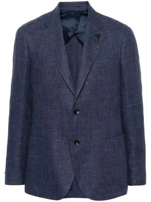 LARDINI Single-breasted Blazer - Blue