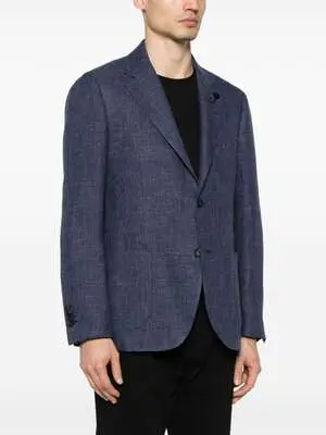 LARDINI Single-breasted Blazer - Blue