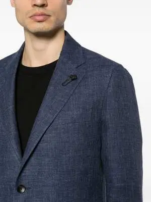 LARDINI Single-breasted Blazer - Blue