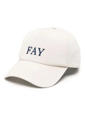 FAY Embroidered Logo Baseball Cap - Neutrals
