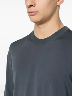 Brioni Fine-knit Wool Jumper - Blue