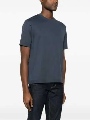 Herno Logo-plaque Knitted T-shirt - Blue