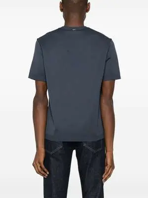 Herno Logo-plaque Knitted T-shirt - Blue