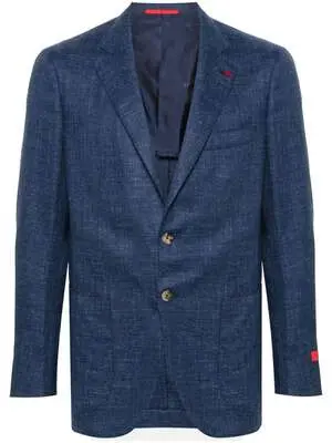Isaia Brooch-detail Mélange Blazer