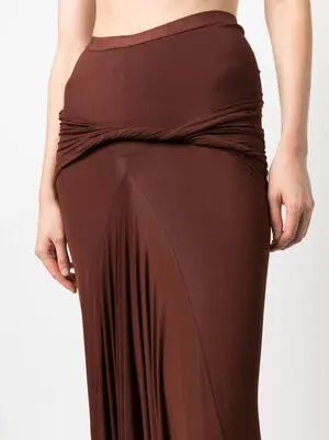 Rick Owens High-waisted Draped Maxi Skirt