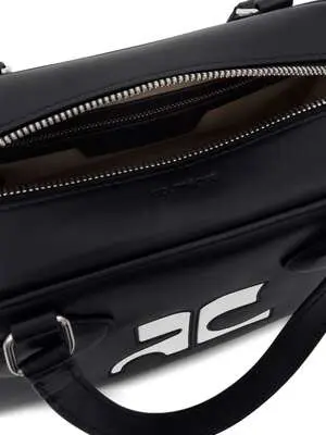 COURREGES Re-edition Leather Bowling Bag - Black