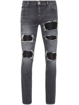 Philipp Plein Distressed Bottoms For Men