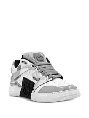 Philipp Plein Mix Logo-patch Sneakers - White