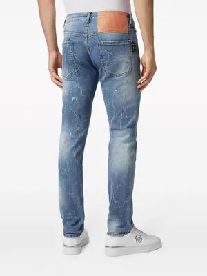 Philipp Plein Skull-print Straight-leg Jeans