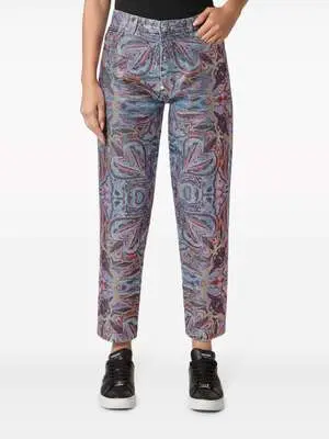 Philipp Plein Crystal Circus Cropped Jeans