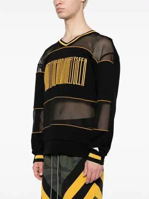 MOSTLY HEARD RARELY SEEN Logo-embroidered Hybrid Sweatshirt