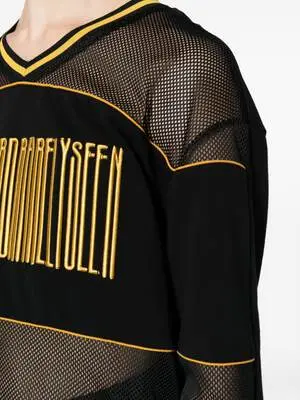 MOSTLY HEARD RARELY SEEN Logo-embroidered Hybrid Sweatshirt